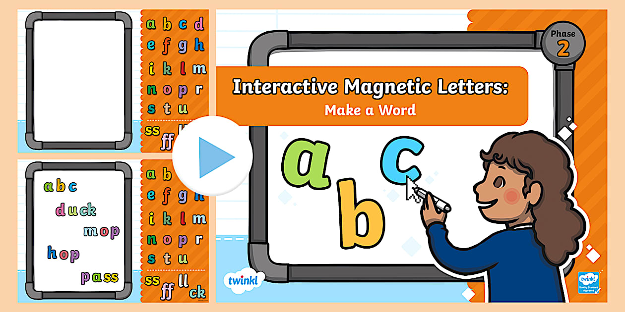 Phase 2 Phonics: Make a Word Interactive Activity PowerPoint