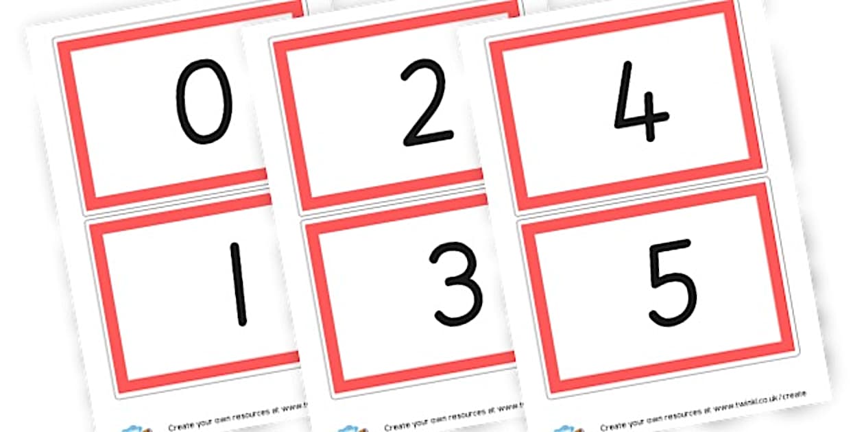 Large Number Cards 0-20 (teacher made) - Twinkl