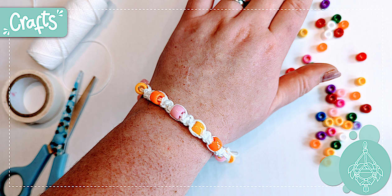 Beaded Bracelet | Macrame Crafts (teacher made) - Twinkl