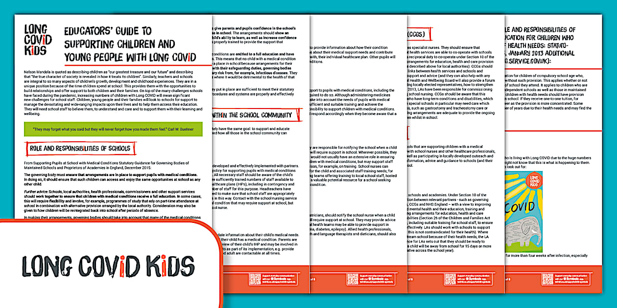 FREE! - Long Covid Kids: Educators' Guide to Supporting Children and Young