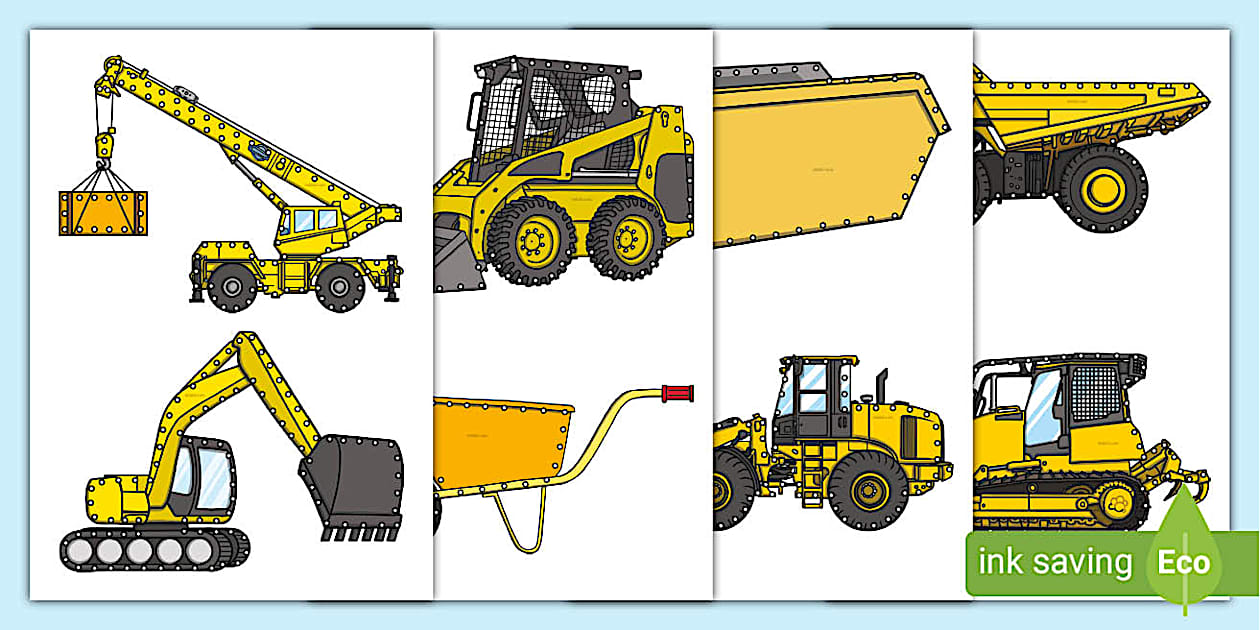 Construction Threading Cut-Outs | Twinkl (teacher made)