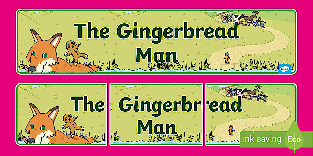 The Gingerbread Man Display Banner (teacher made) - Twinkl