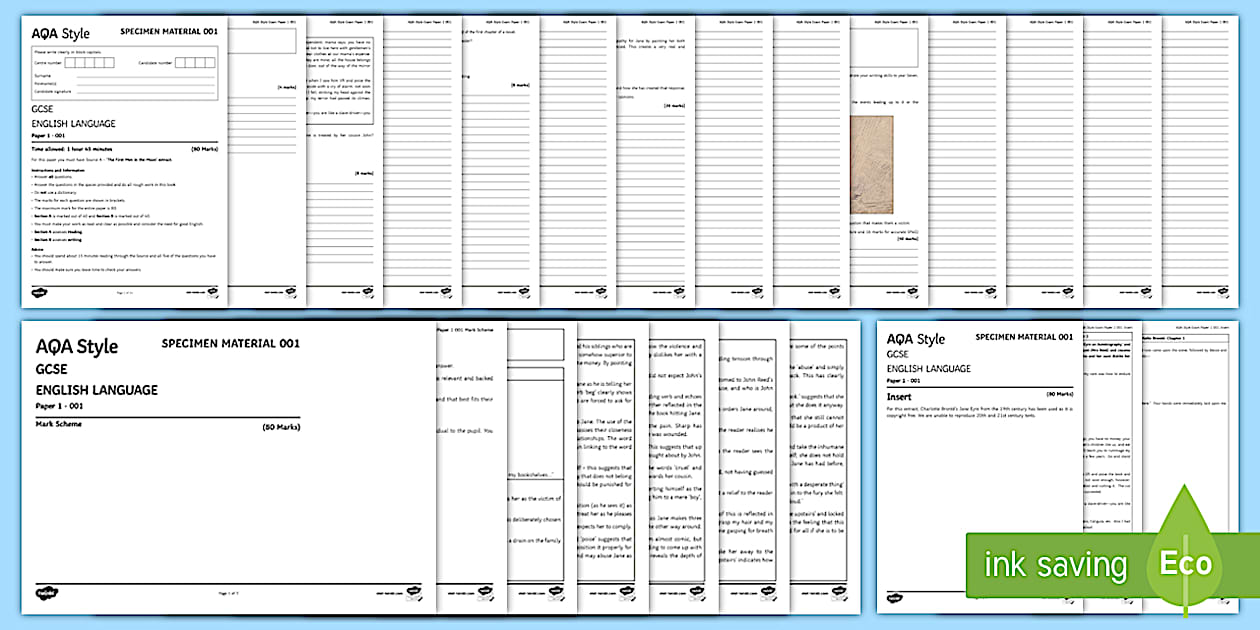 Language Paper 1: Practice Paper - Jane Eyre - Twinkl