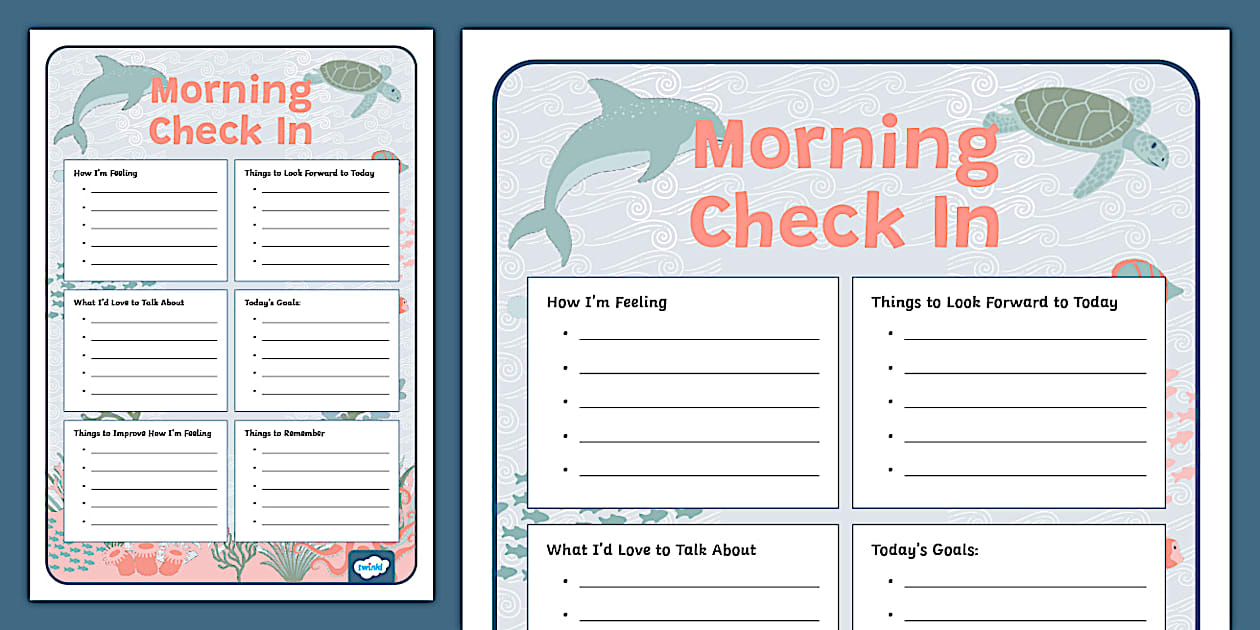 Under the Sea Themed Morning Check-In Activity