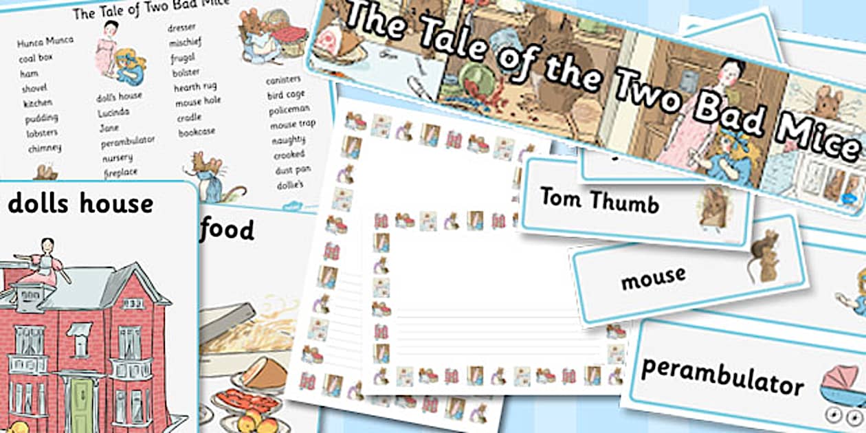The Tale of Two Bad Mice Story Sack (teacher made) - Twinkl