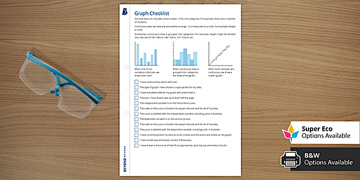 Graph Rules Checklist | KS3 Science | Beyond (teacher made)