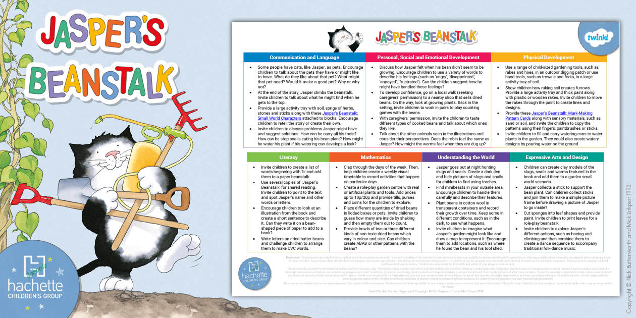 ‘Jasper’s Beanstalk’ Kindergarten Planning Ideas | Twinkl