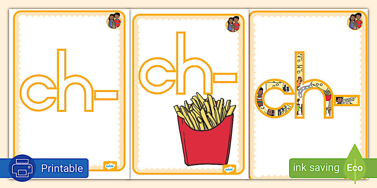 Grade 2 Phonics: ch- Sound Posters (teacher made) - Twinkl