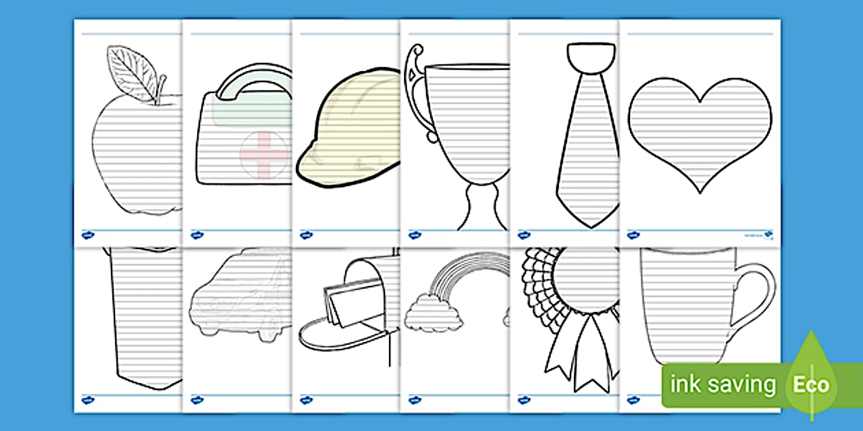 Essential Workers Thank You Shape Poetry Templates