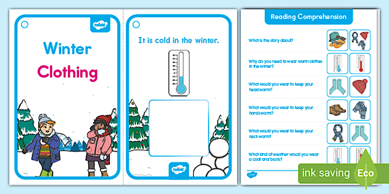 Winter Clothes Worksheets | ELL Resource | Twinkl USA