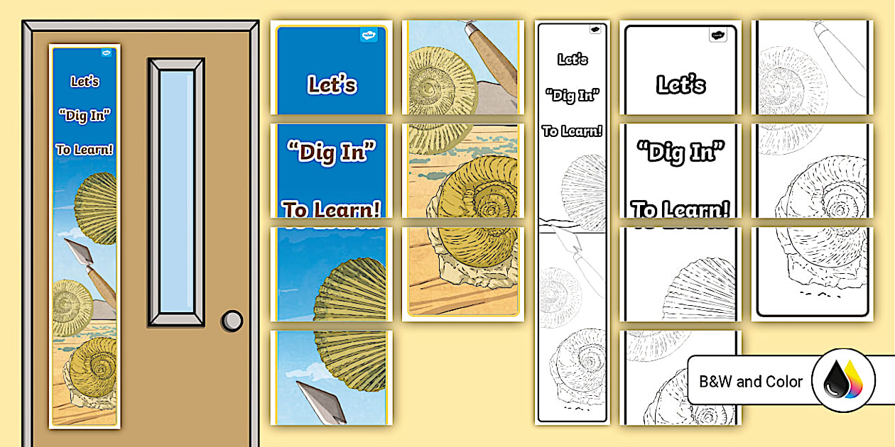 Let's "Dig In" To Learn Vertical Banner (teacher made)