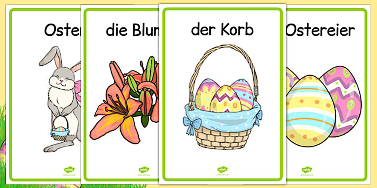 Editable Easter Display Posters German (teacher made)