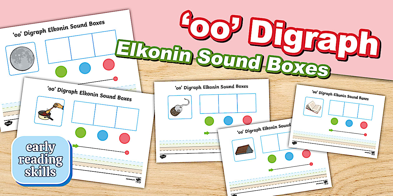 'oo' Digraph Elkonin Sound Boxes Mats