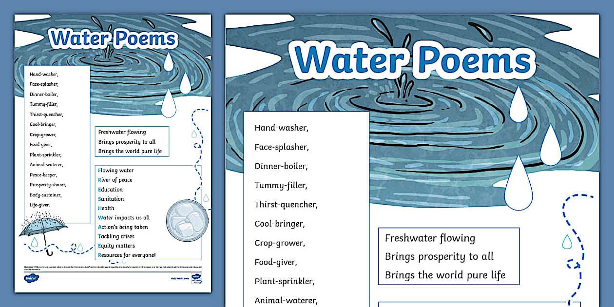 World Water Day Poem Examples | Environment | Twinkl | KS2
