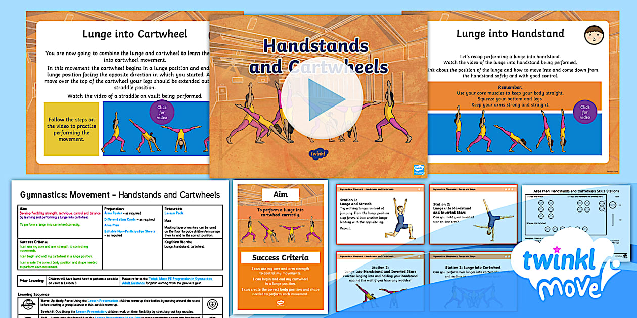 Handstands and Cartwheels - Year 4 PE Gymnastics Lesson