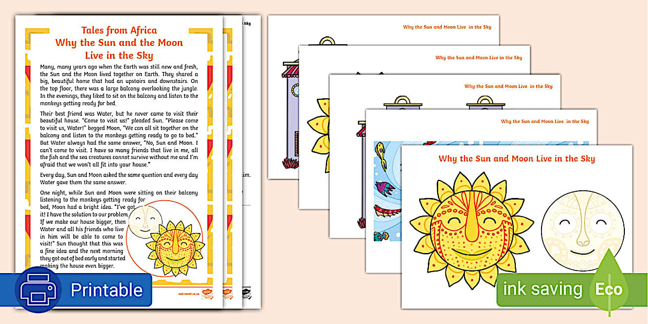 Why The Sun And Moon Live In The Sky - African Folk Tales