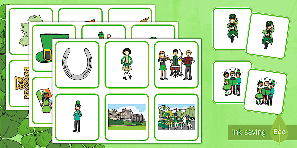 St. Patrick's Day Matching Cards (Teacher-Made) - Twinkl