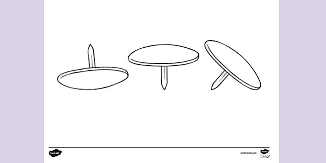 Pressure drawing pins | Colouring Sheets