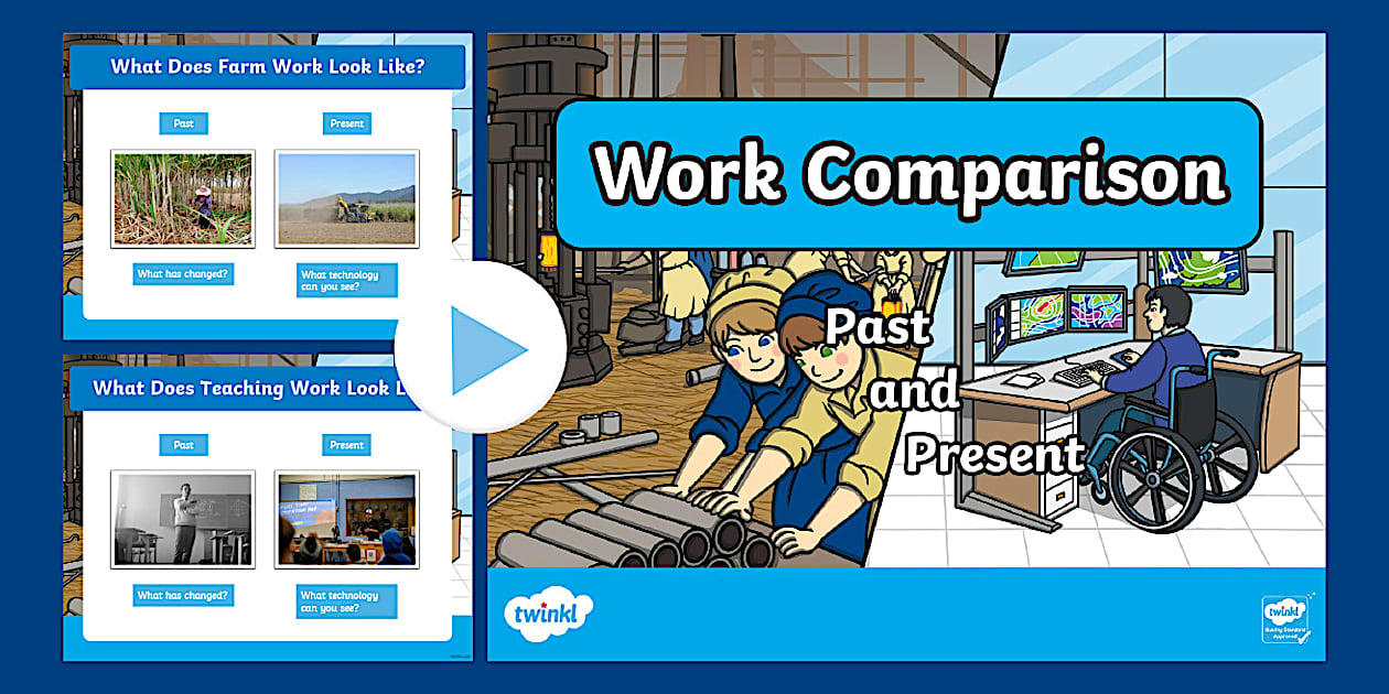 Work Comparison - Past and Present PowerPoint (teacher made)