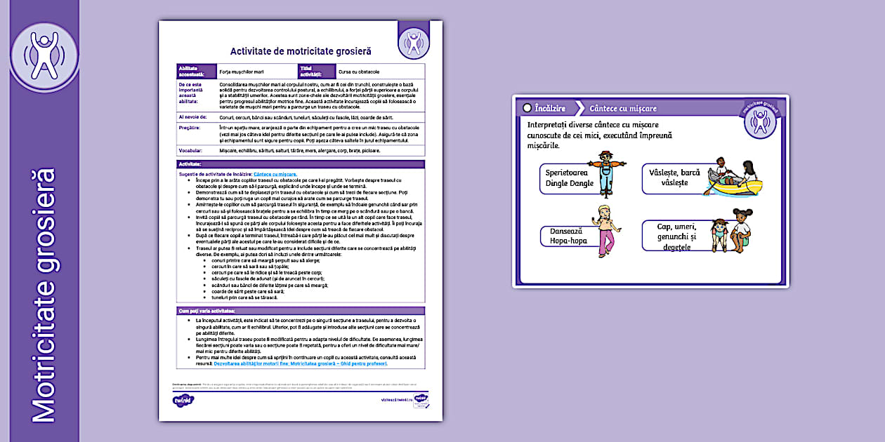 Cursa cu obstacole – Activitate frontală