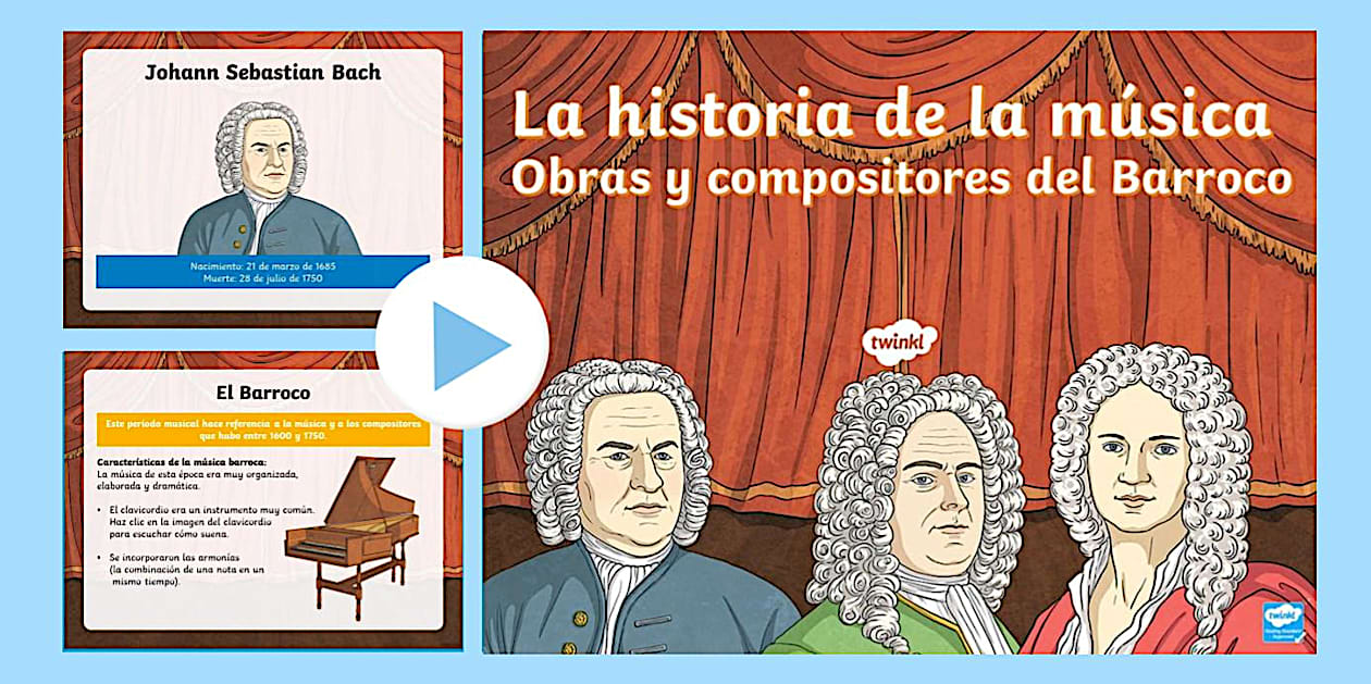 Presentación: Historia de la música - El Barroco - Twinkl