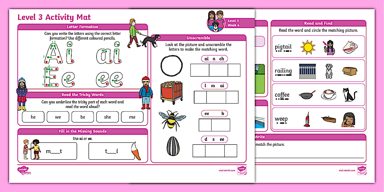 Level 3 Week 4 Activity Mat-Primary Resources - Twinkl