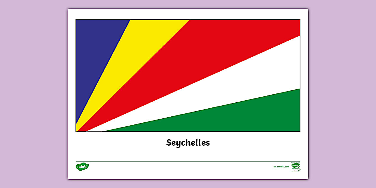 Seychelles Flag Display Poster | Africa | Twinkl - Twinkl