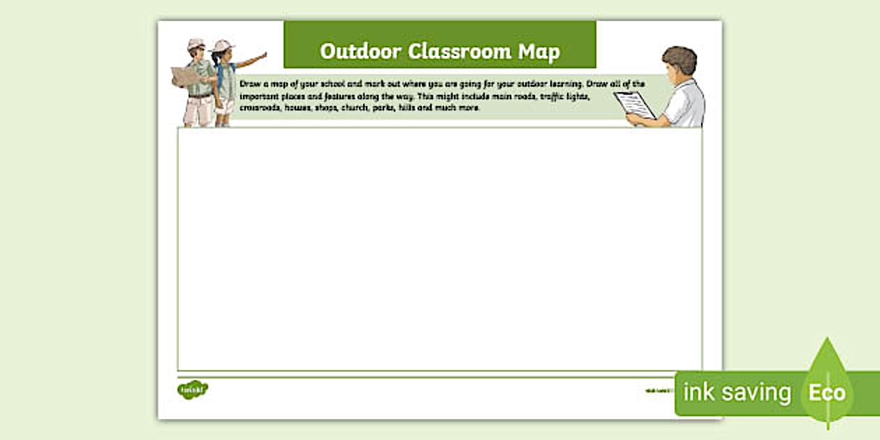Outdoor Classroom Map Activity Sheet (teacher made) - Twinkl