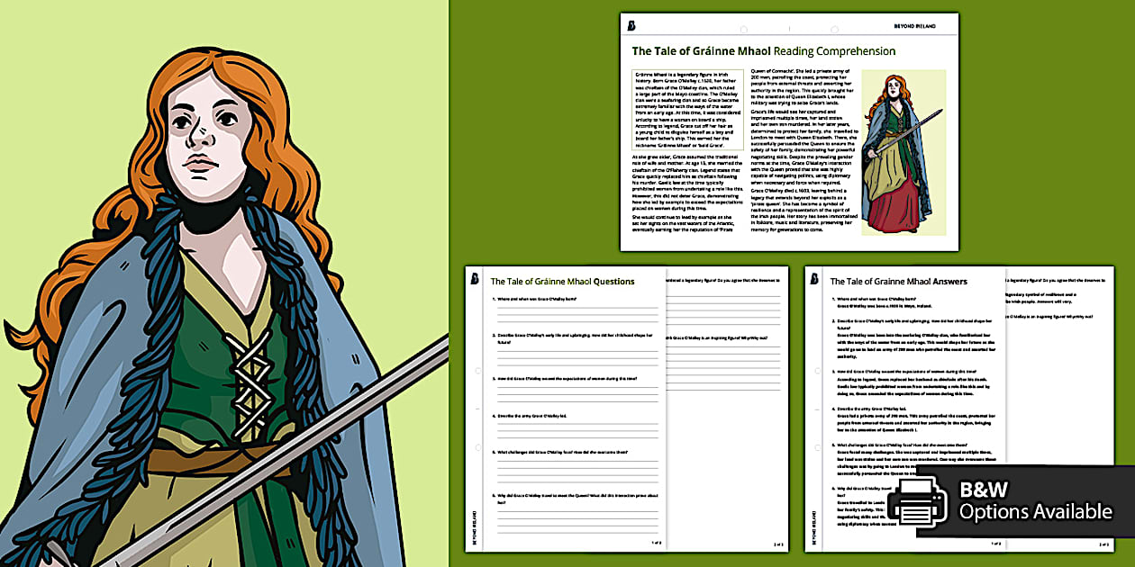 Gráinne Mhaol Reading Comprehension (Teacher-Made) - Twinkl