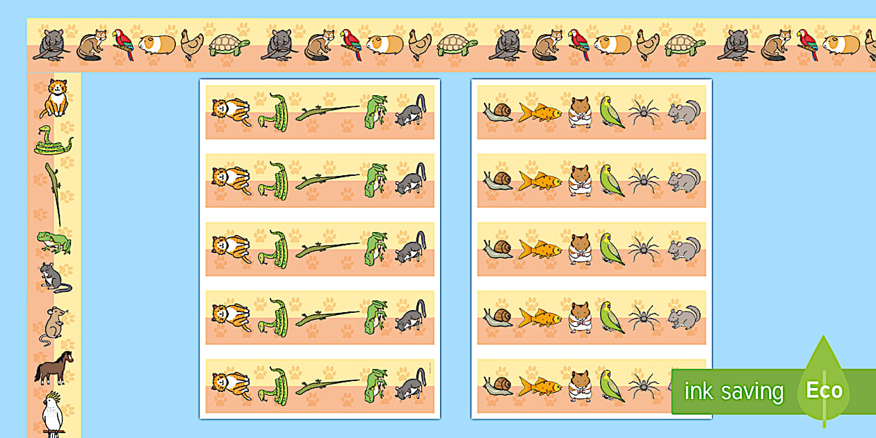 Pets Display Borders (teacher made) - Twinkl