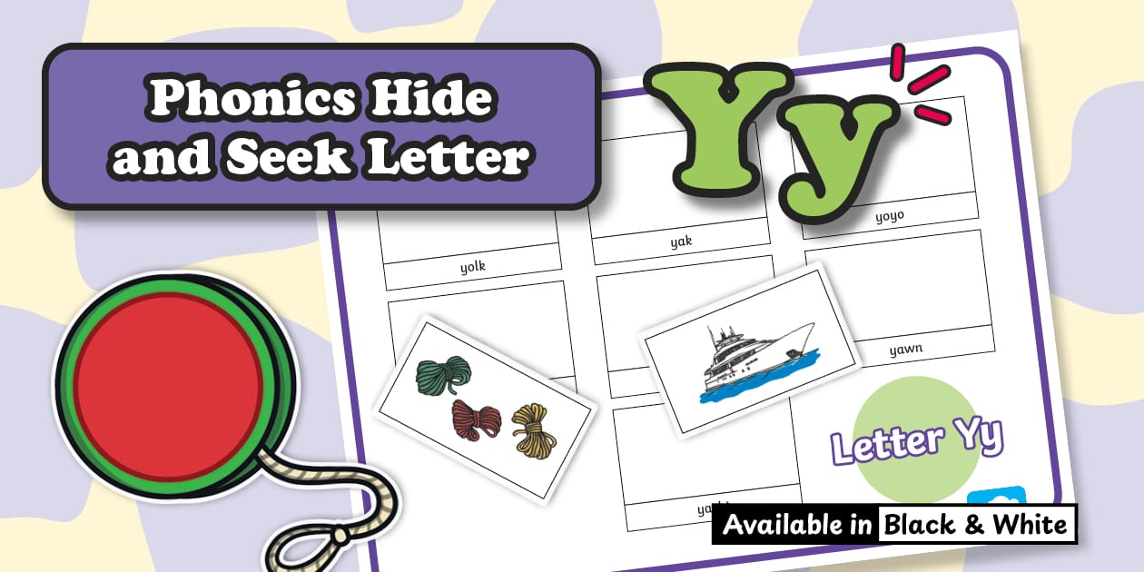 Phonics Hide and Seek Activity - Letter Yy