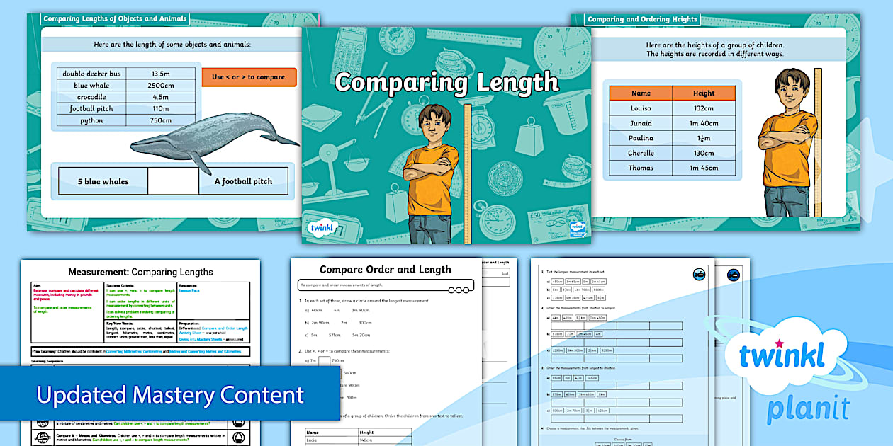 Comparing Lengths | Measurement | Year 4 Maths | Twinkl
