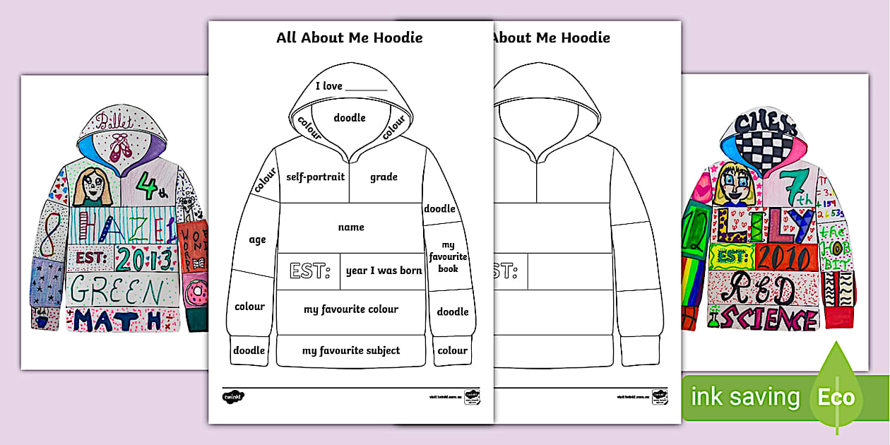 All About Me Hoodie Activity Sheet (Teacher-Made) - Twinkl