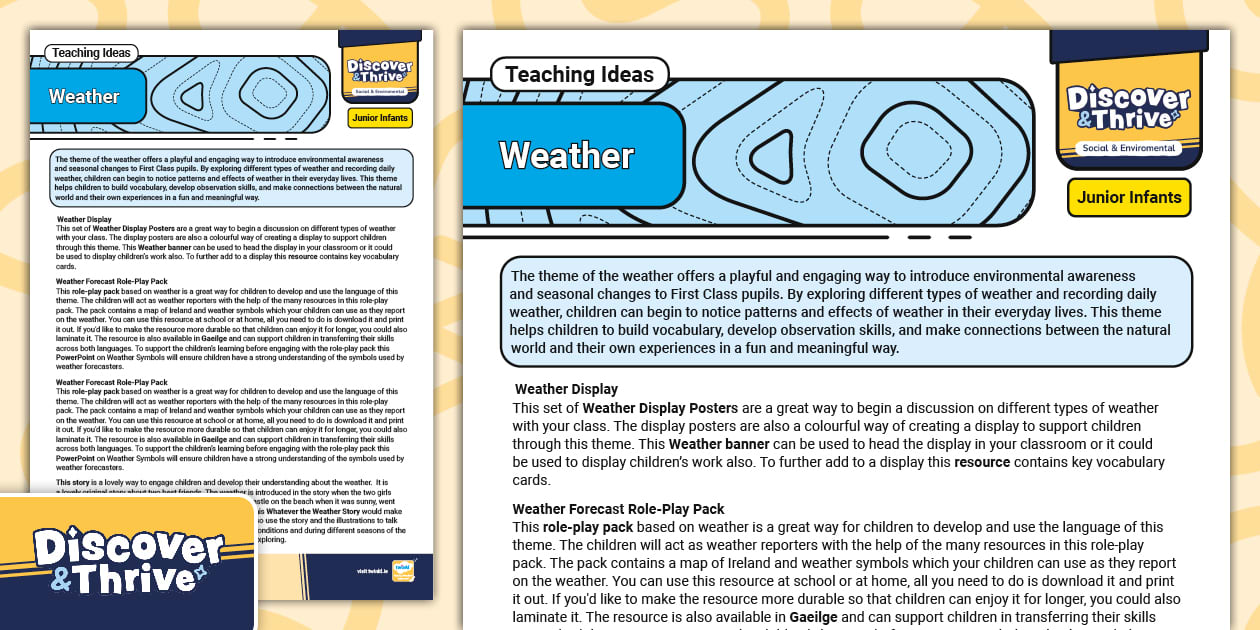 The Weather Teaching Ideas 1st Class (teacher made) - Twinkl