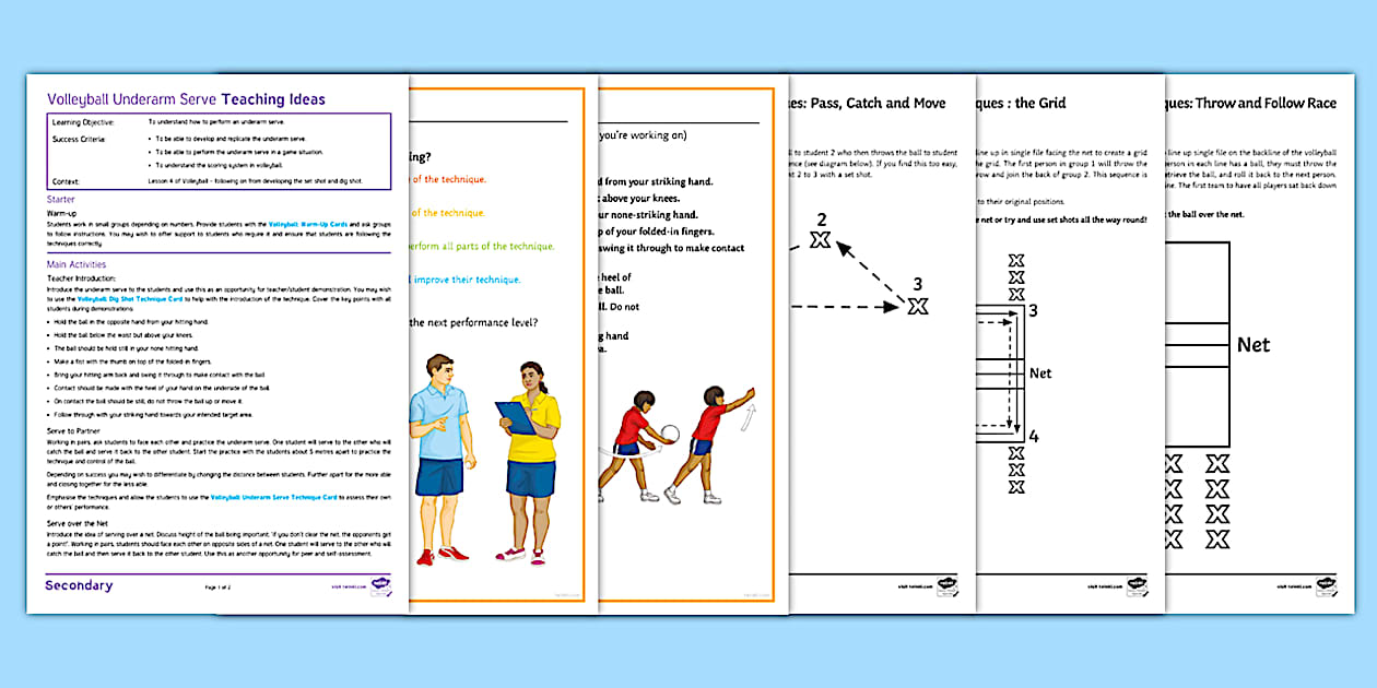 Volleyball Lesson 4: Underarm Serve (Hecho por educadores)