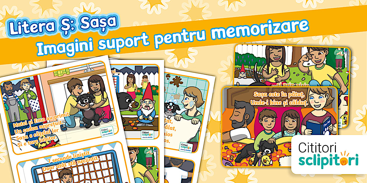 Litera Ș: Sașa – Imagini suport pentru memorizare
