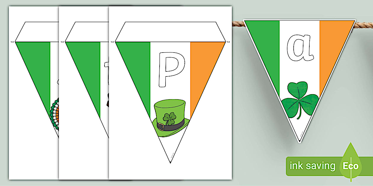 St. Patrick's Day Display Bunting (teacher made) - Twinkl