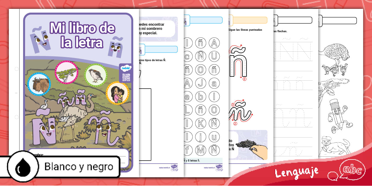 Cuadernillo | Mi | libro | letra | Ñ | (teacher made)