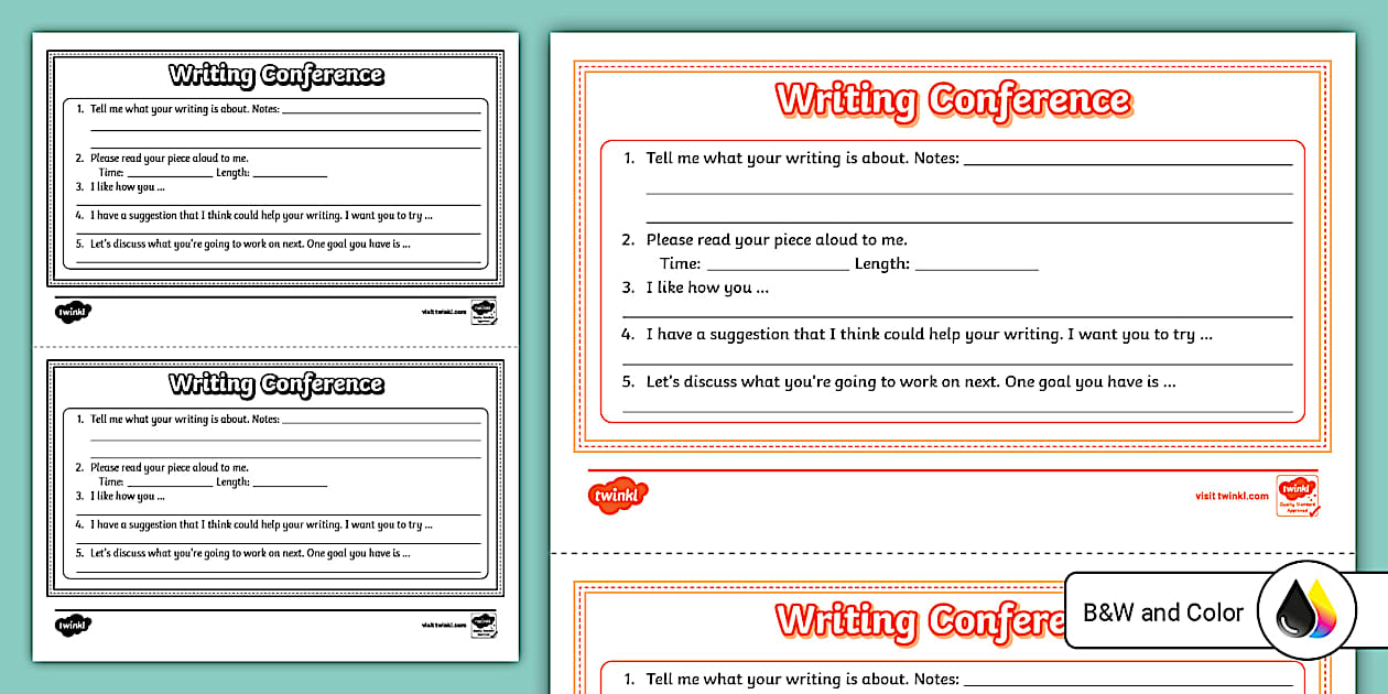 Writing Conference Activity for 6th-8th Grade (Teacher-Made)