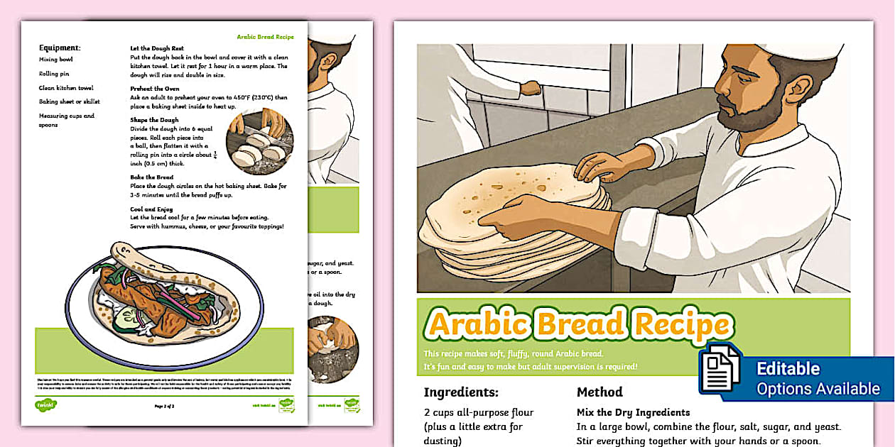 Arabic Bread Recipe (professor feito) - Twinkl