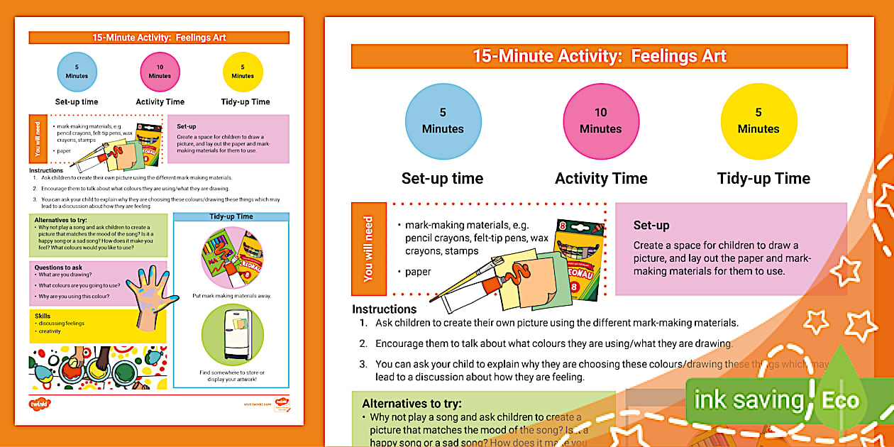 15-Minute Activity: Feelings Art - Parents Resources