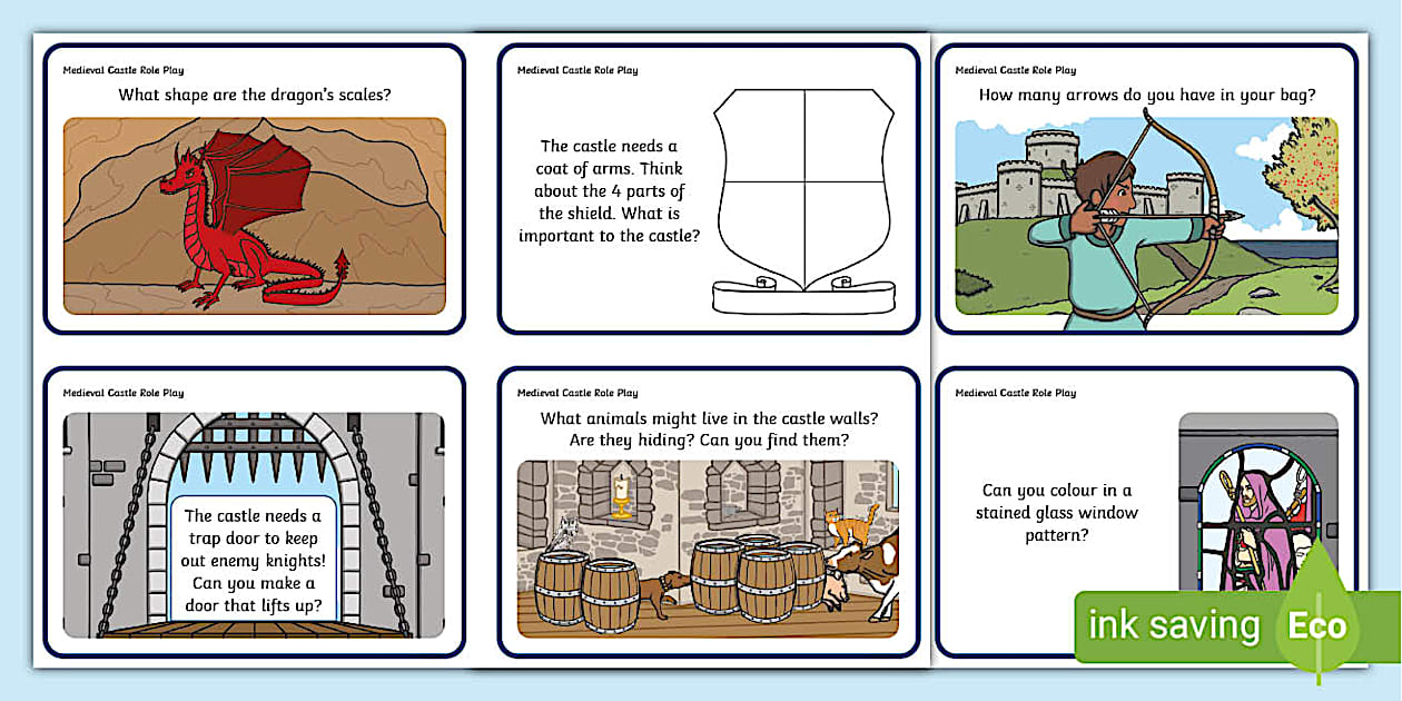 Medieval Challenge Cards | Medieval Role-Play for Kids