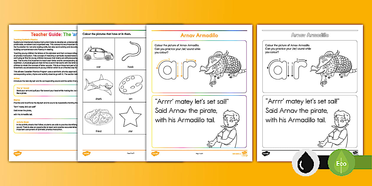 Phonics Canada: The 'ar' Sound | Sentences (Teacher-Made)