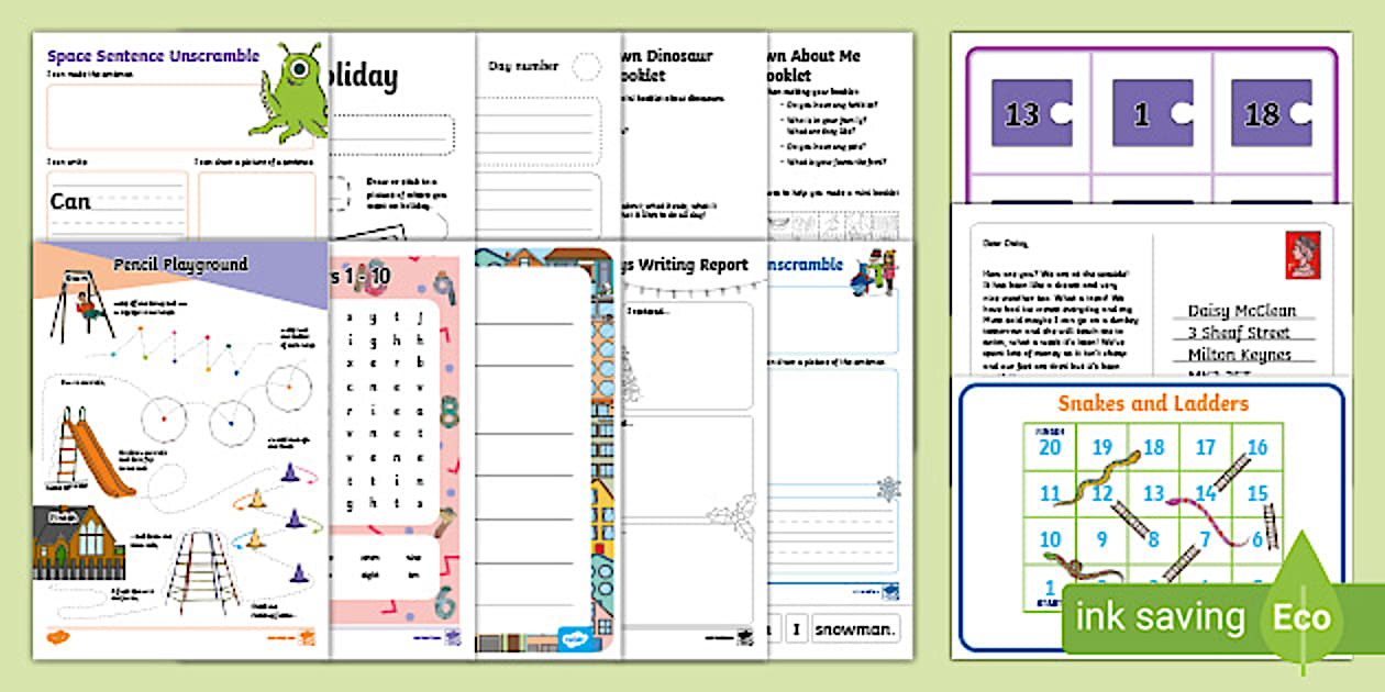 KS1 Homework Activity Pack (teacher made) - Twinkl