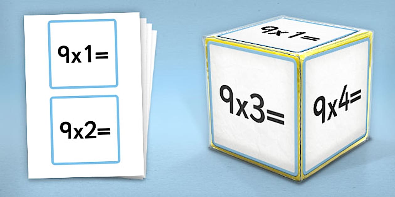 Giant Foam Dice Squares 9 Times Tables - Twinkl