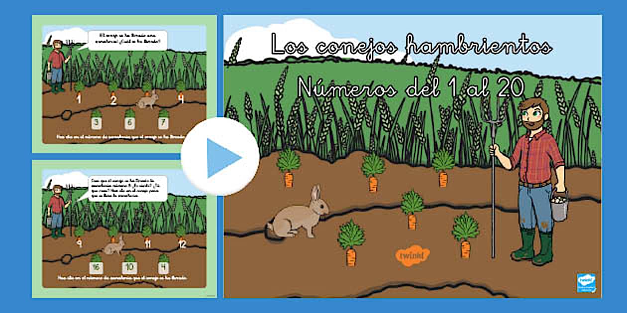 Presentación: Contando del 1 al 20 - Conejos hambrientos