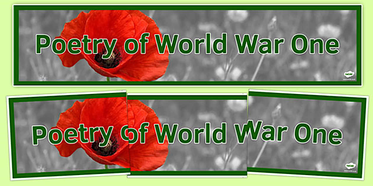 Poetry of World War One Display Banner Alternative - Twinkl