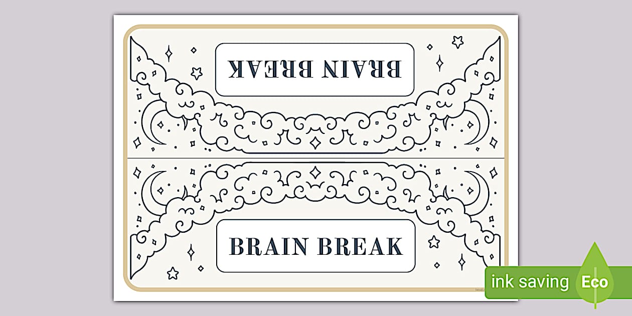 Brain Break Desk Plates (Teacher-Made) - Twinkl