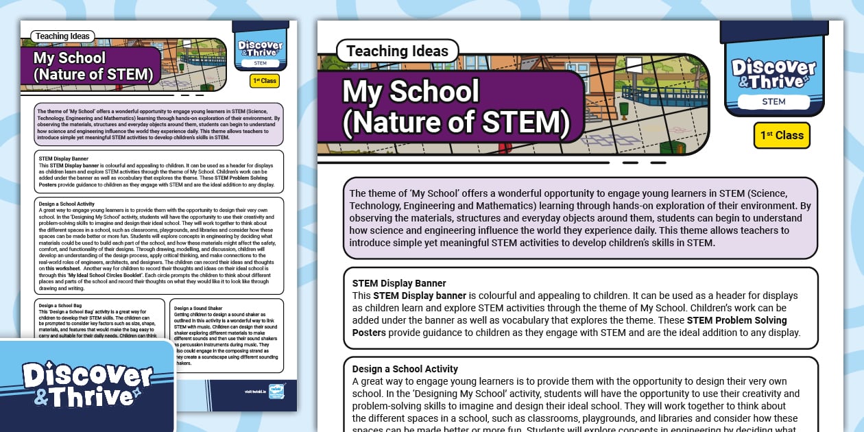 STEM My School Teaching Ideas 1st Class (professor feito)
