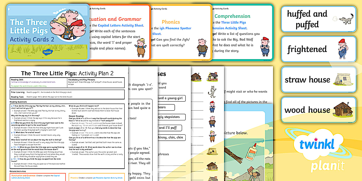 'The Three Little Pigs' Reading Activity | Guided Reading Y1